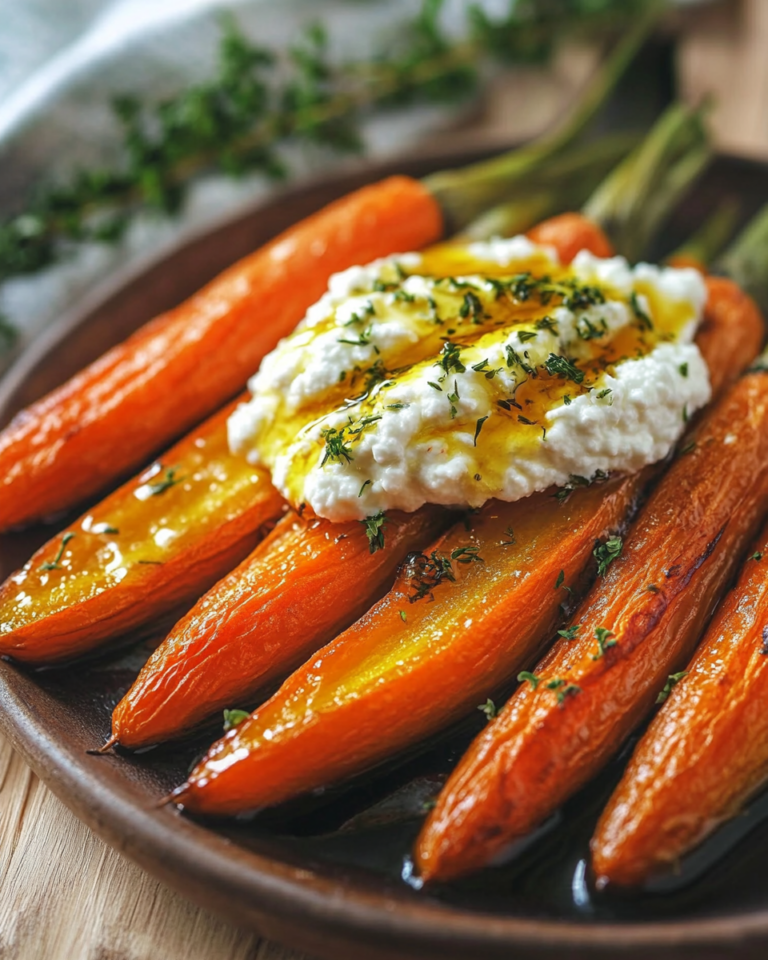 Roasted Carrots with Whipped Ricotta and Hot Honey - CookingFlash
