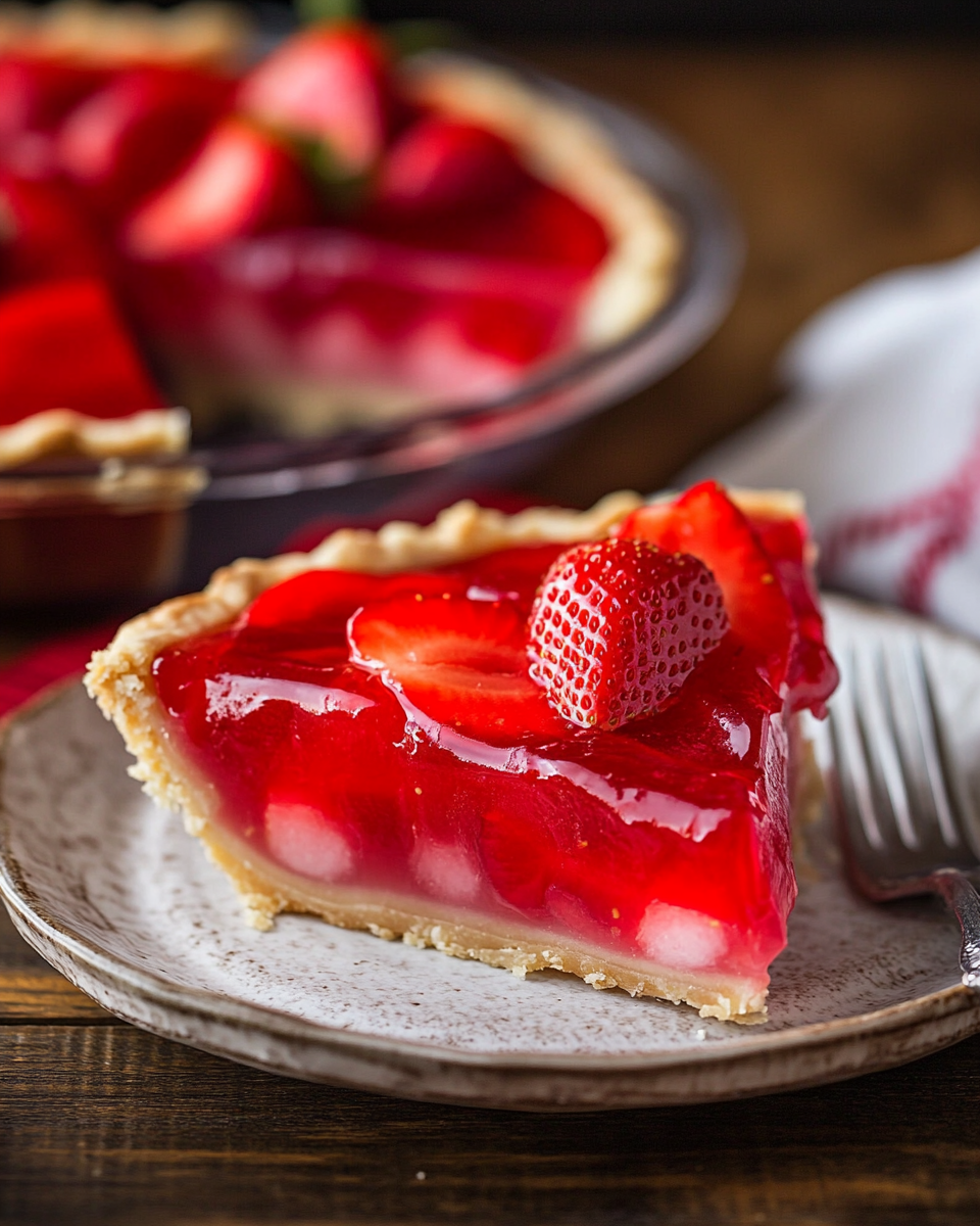 Strawberry Jello Pie Recipe - CookingFlash
