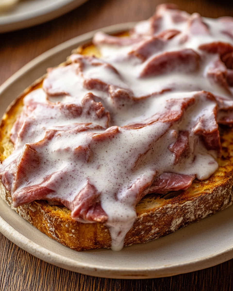 Creamed Chipped Beef on Toast - CookingFlash