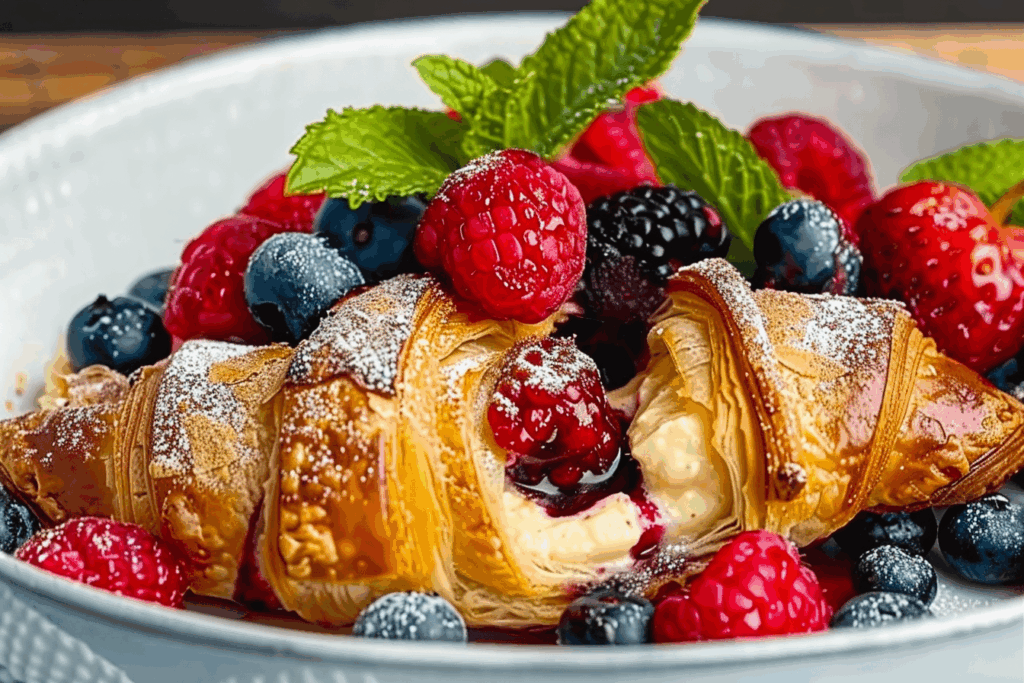 Berry Croissant Bake - CookingFlash