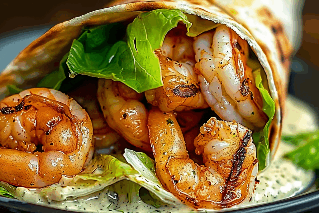 Grilled Shrimp Caesar Wraps - CookingFlash