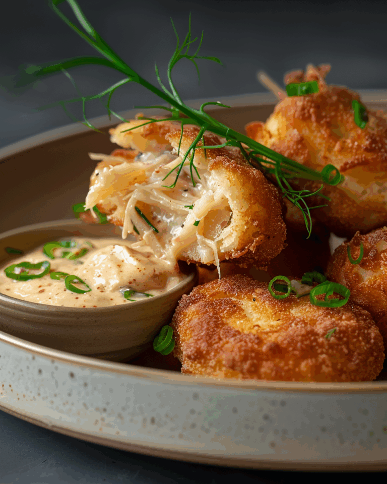 Crab Beignets with Remoulade Dipping Sauce - CookingFlash