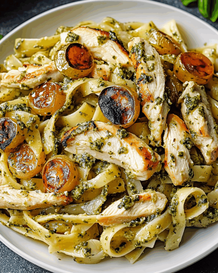 Creamy Chicken Pesto Pasta - CookingFlash