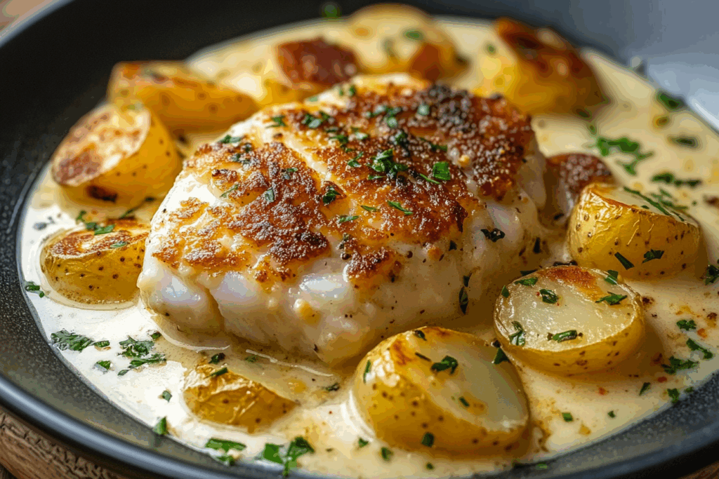 Creamy Cod and Potato Skillet - CookingFlash