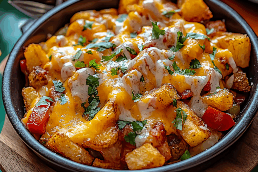 Cheesy Mexican Home Fries for Breakfast Bliss