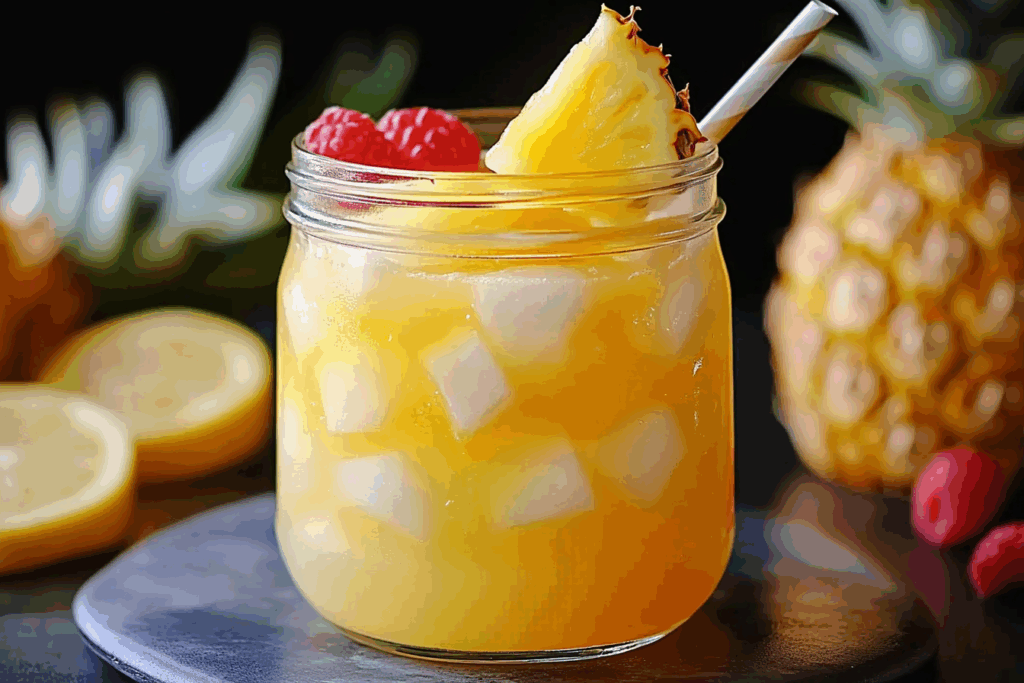 Zesty Summer Tropical Pineapple Lemonade Punch Recipe