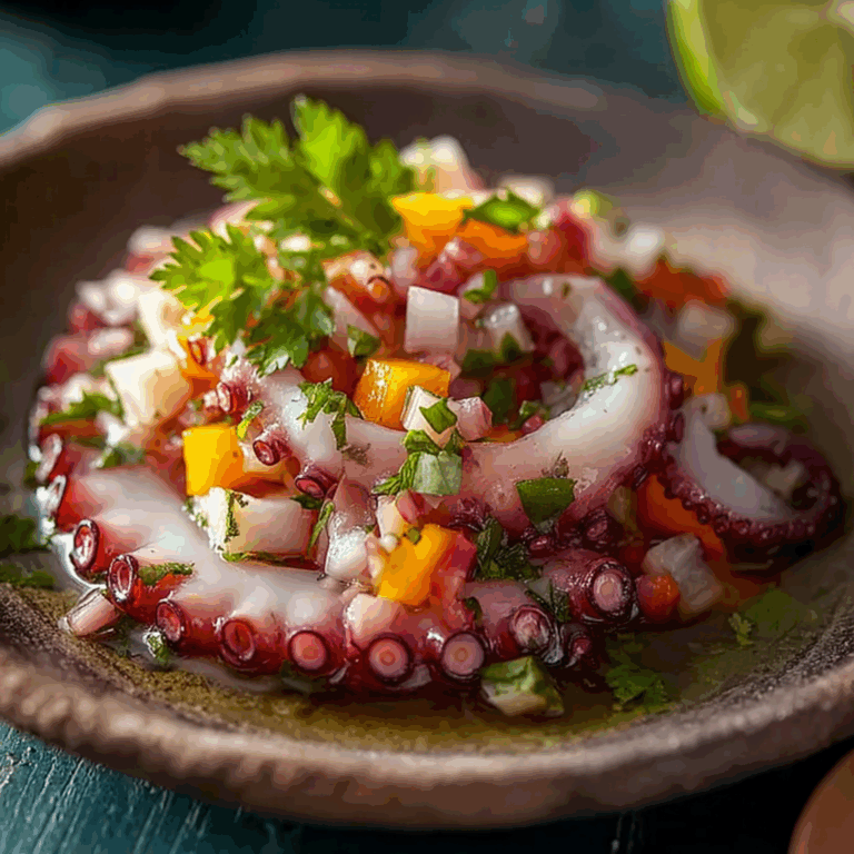 Ceviche de Pulpo (Octopus Ceviche) - CookingFlash