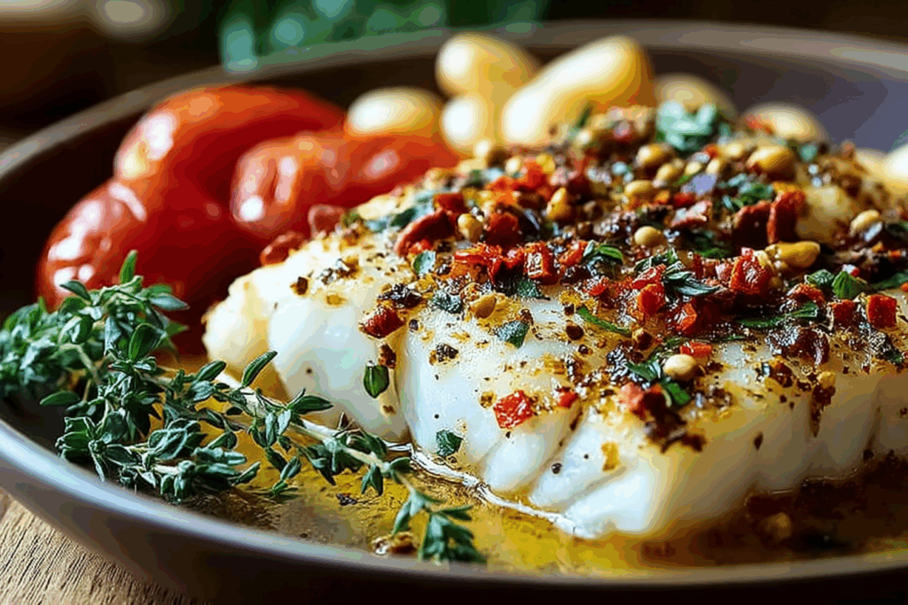 Baked Mediterranean White Fish - CookingFlash