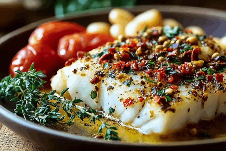 Baked Mediterranean White Fish - CookingFlash