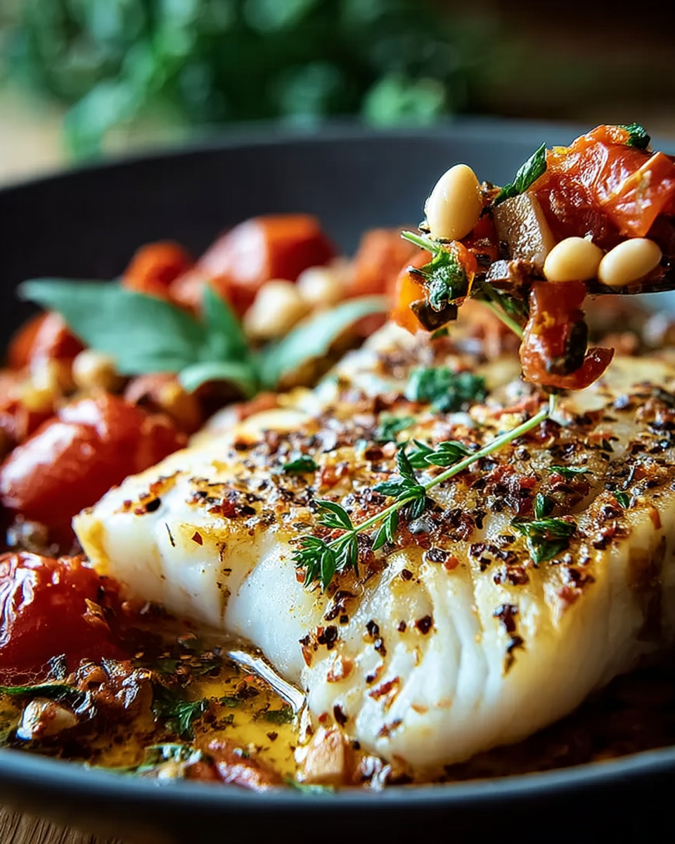 Baked Mediterranean White Fish - CookingFlash
